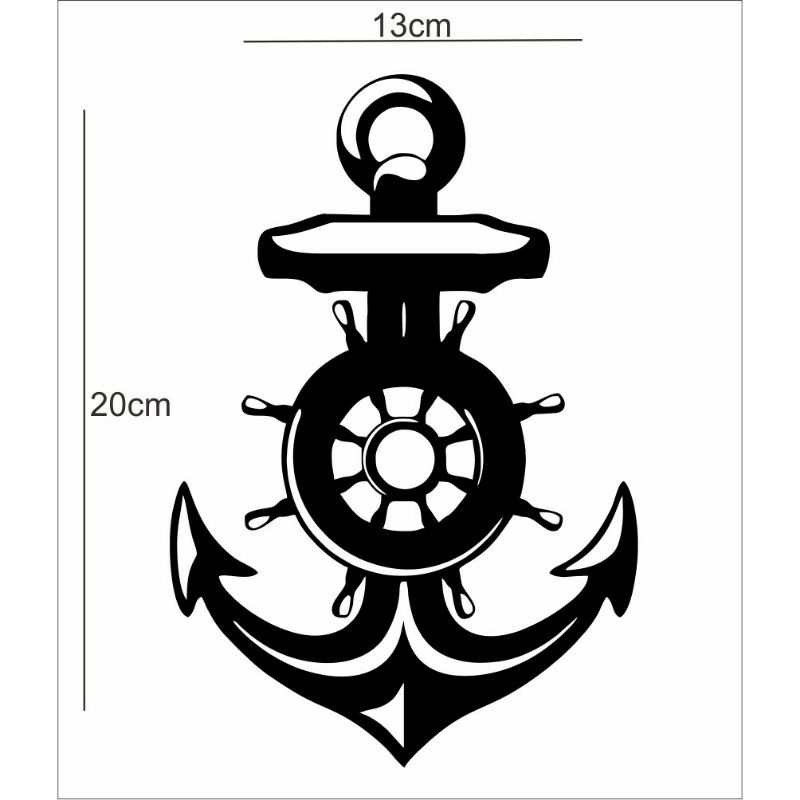Jual Cutting Sticker Stiker Jangkar Anchor Untuk Mobil/Motor/Dinding ...