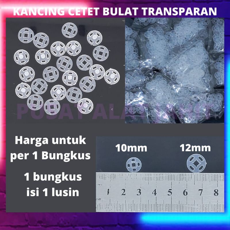 Jual KANCING JEPRET CETEK CETET SNAP BUTTON PLASTIC PLASTIK MODEL BULAT ...