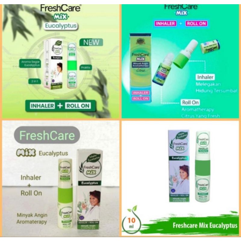 Jual FRESHCARE MIX EUCALYPTUS INHALER DAN ROLL ON 10 ML | Shopee Indonesia