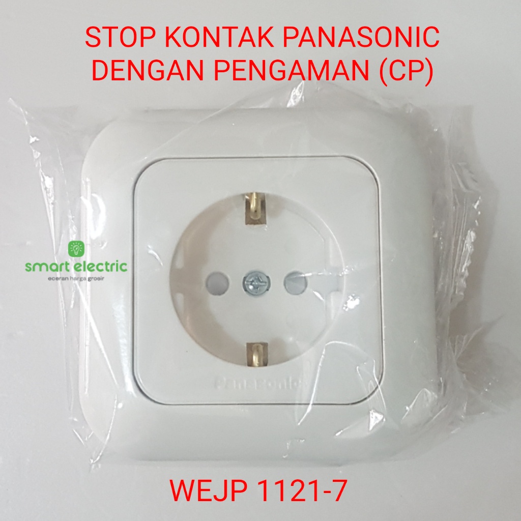 Jual Panasonic Stop Kontak Arde WEJP 1121-7 Dengan CP Colokan Listrik ...