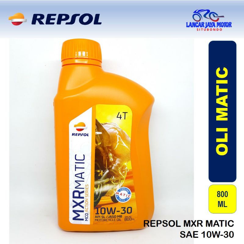 Jual Repsol Moto MXR MATIC Oli Mesin Motor Matic 10W-30 4T 0.8 Liter DIJAMIN ASLI | Shopee Indonesia