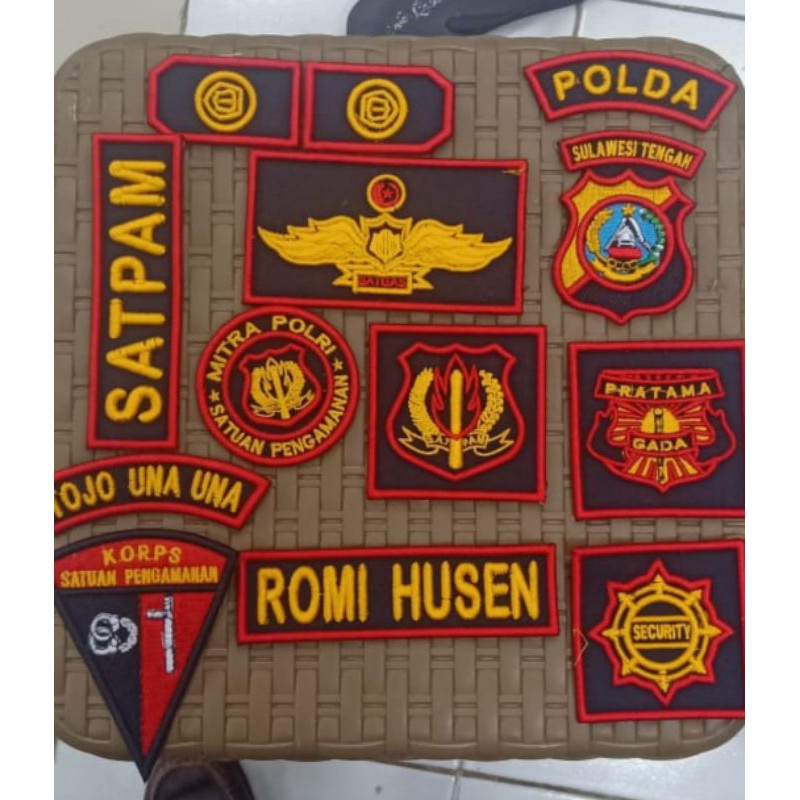 Jual bordiran timbul logo satpam logo security timbul | Shopee Indonesia