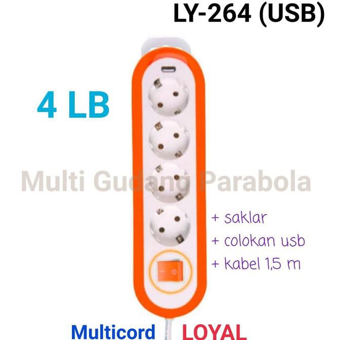 Jual TERMINAL KABEL LOYAL SNI LY 264 U 4 LB EXTENSION SOCKET USB ...