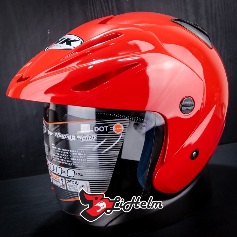 Jual HELM INK CX22 SOLID FIRE RED | CX 22 HALF FACE HELMET | ORIGINAL ...