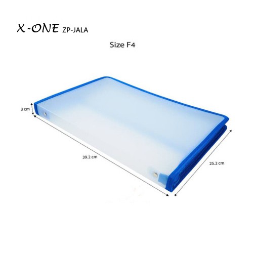 Jual Map Plastik Resleting Jaring Folio Zipper Bag Warna Biru Shopee