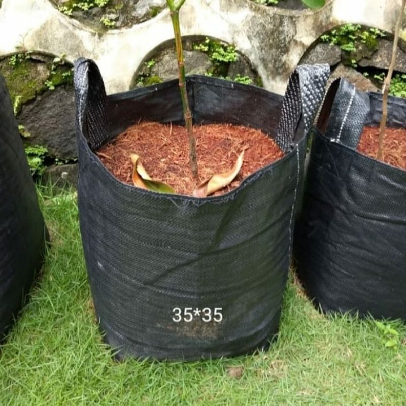Jual planter bag 35 liter ukuran 35x35 pot tanaman | Shopee Indonesia