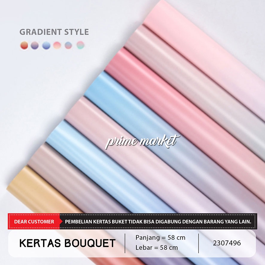 Jual Kertas Buket Bunga Gradient / Kertas Cellophane / Kertas Bunga ...