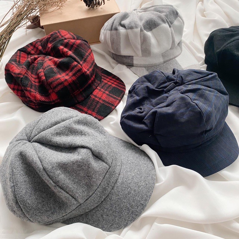 Jual Korean Flanel Hat | Shopee Indonesia