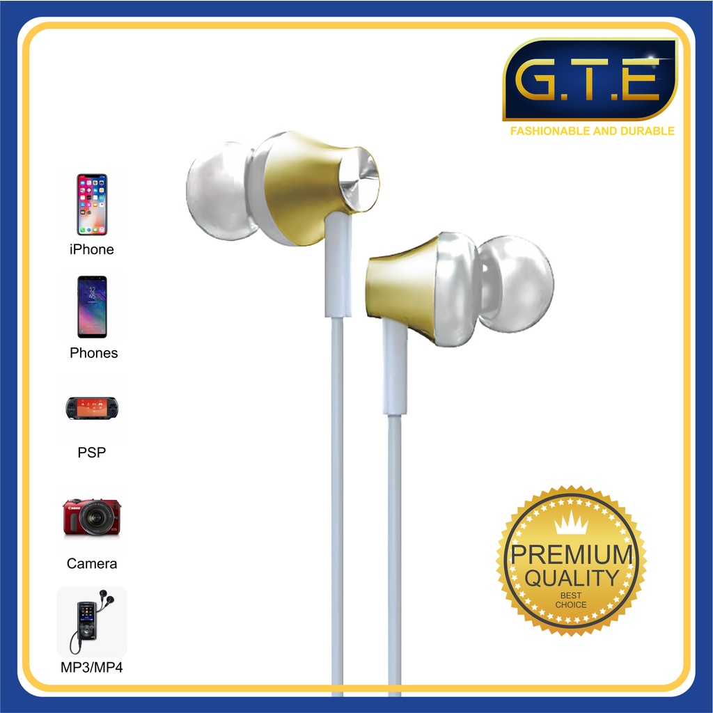Jual Earphone In-Ear Stereo Booster, Headset Stereo, Hifi Bass GTE ...