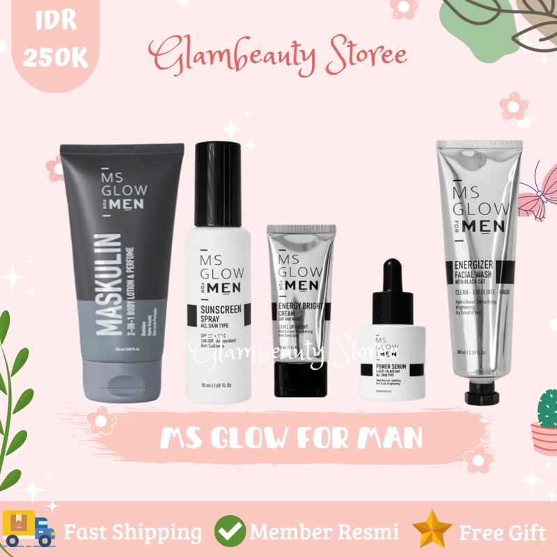Jual MEMBER RESMI | PAKET MS GLOW FOR MAN POMADE MS MAN FACIAL WASH MS ...