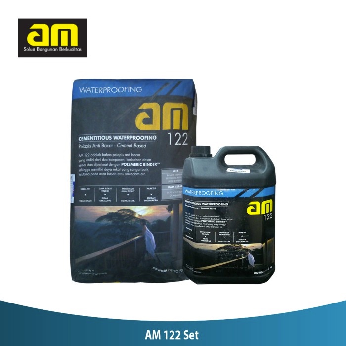 Jual AM 122 Waterproof 2 Komponen Semen + Cairan 5Ltr + 20Kg | Shopee ...