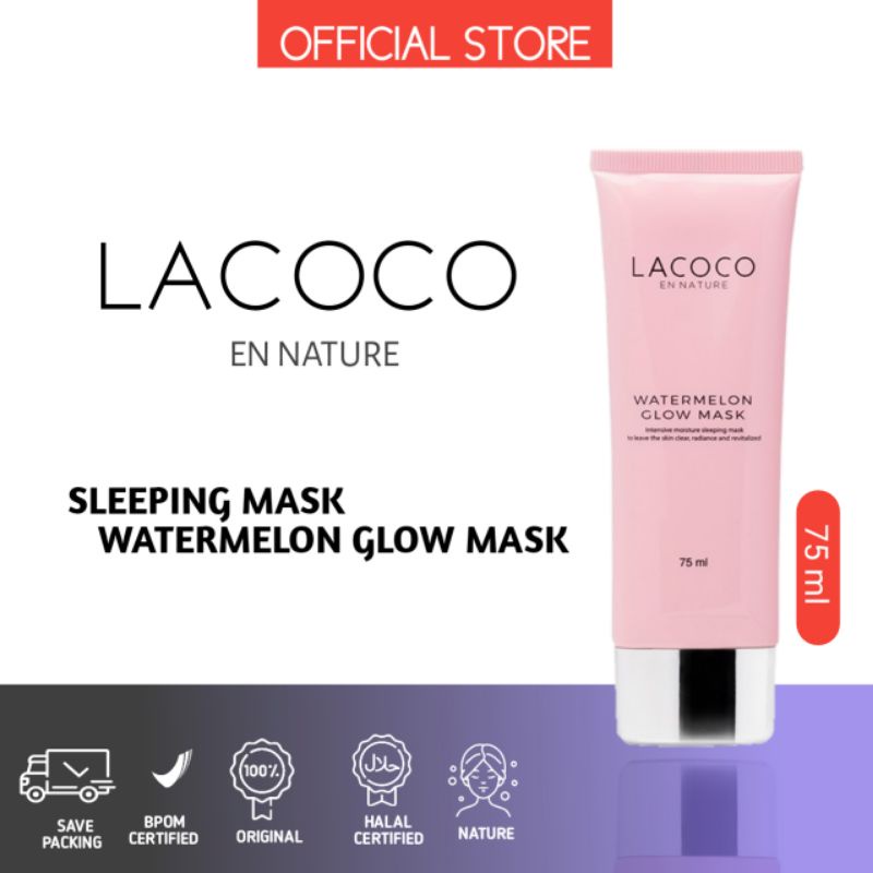 Jual LACOCO Watermelon Glow Mask Original LACOCO Sleeping Mask | Shopee ...