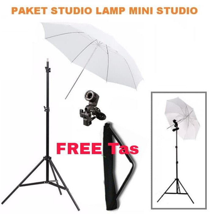 Jual PAKET HEMAT mini studio lighting Lightstand Lamp holder e27 ...