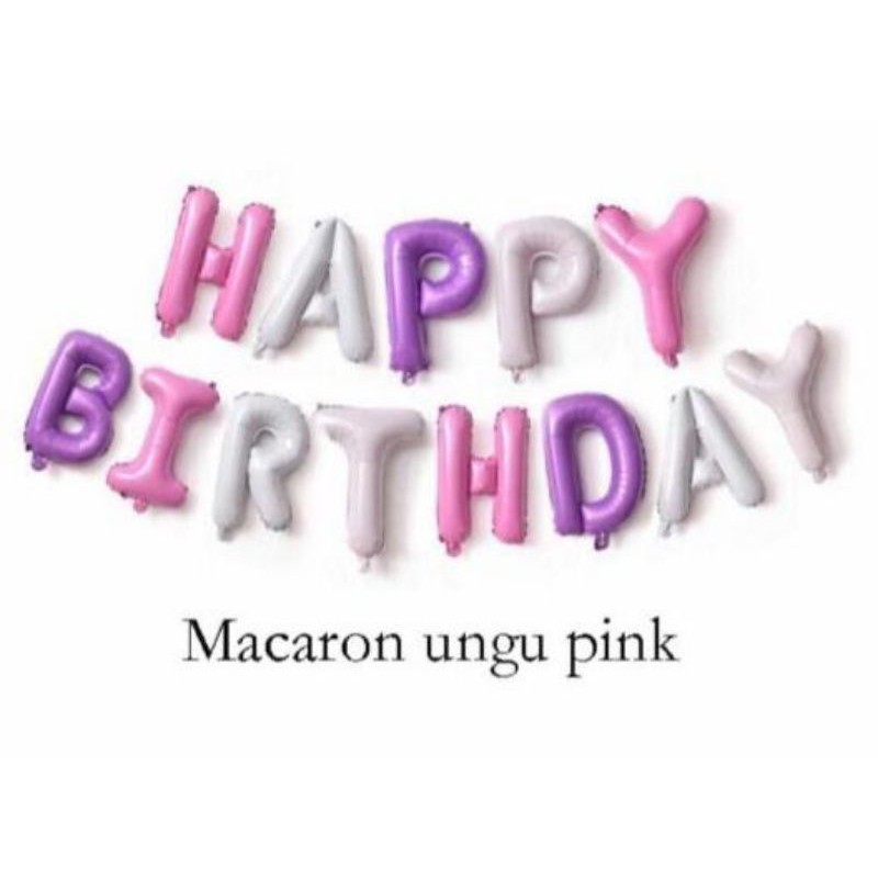 Jual MS.PARTY BALON FOIL SET HURUF HAPPY BIRTHDAY/ BALON FOIL TULISAN ...