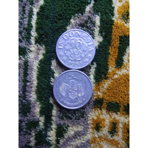 Jual Uang koin Kuno 10 Sen Garuda Tahun 1951 1954 dan 1957 | Shopee Indonesia