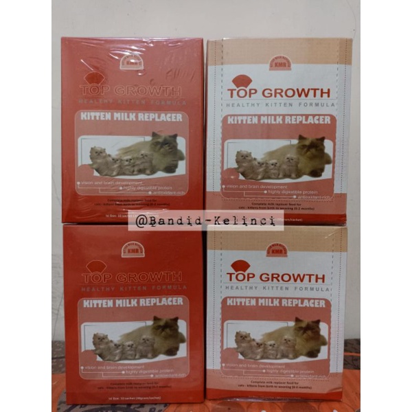 Jual SUSU KUCING TOP GROWTH KITTEN MILK REPLACER 1 BOX (10 sachet@30gr ...