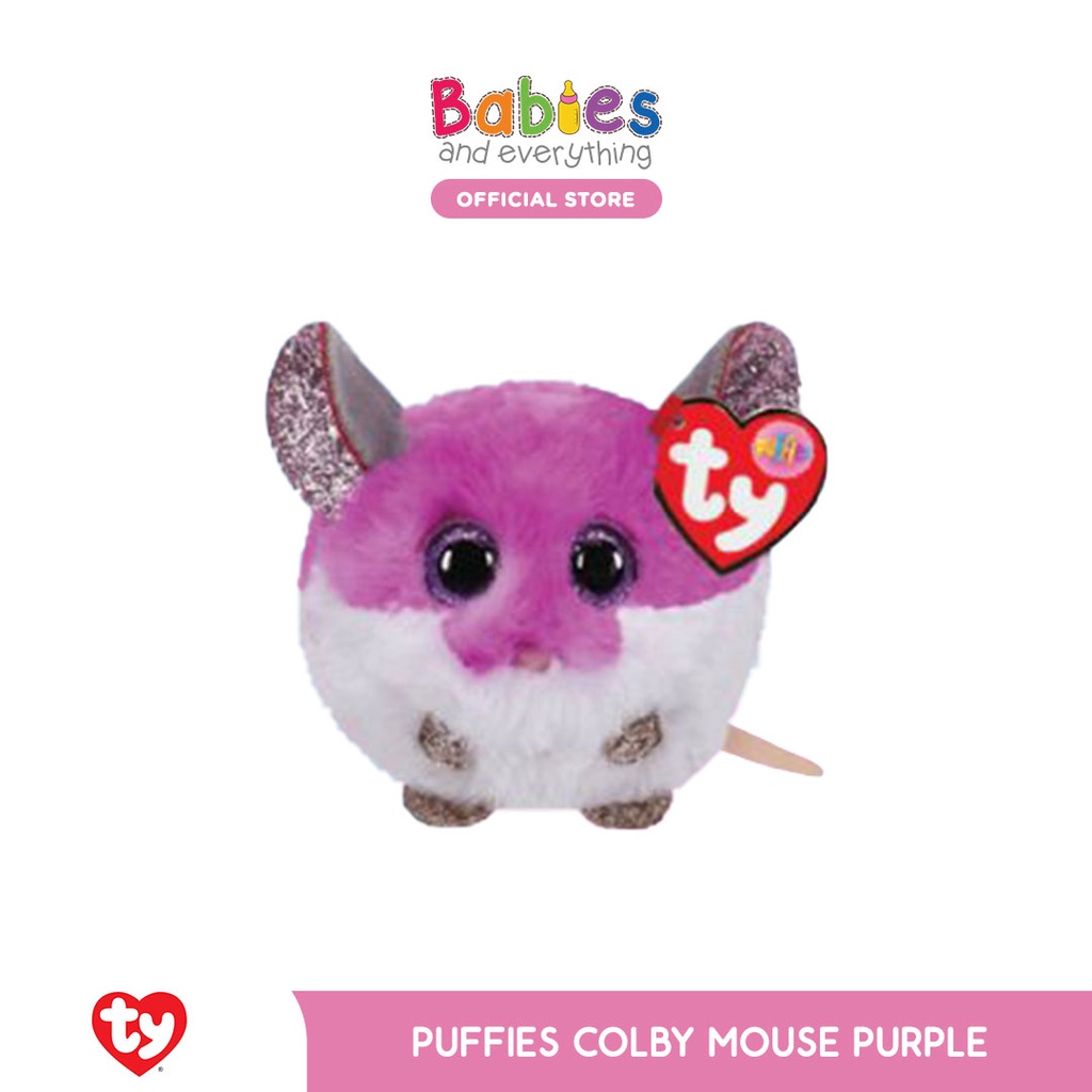 Jual TY Puffies Colby Mouse Purple - Boneka Tikus Anak | Shopee Indonesia