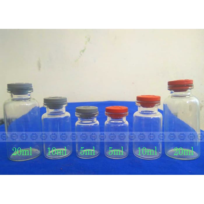 Jual Jual Botol Vial 5ml 10ml 20ml Tutup Karet Rubber Stoper / Botol ...