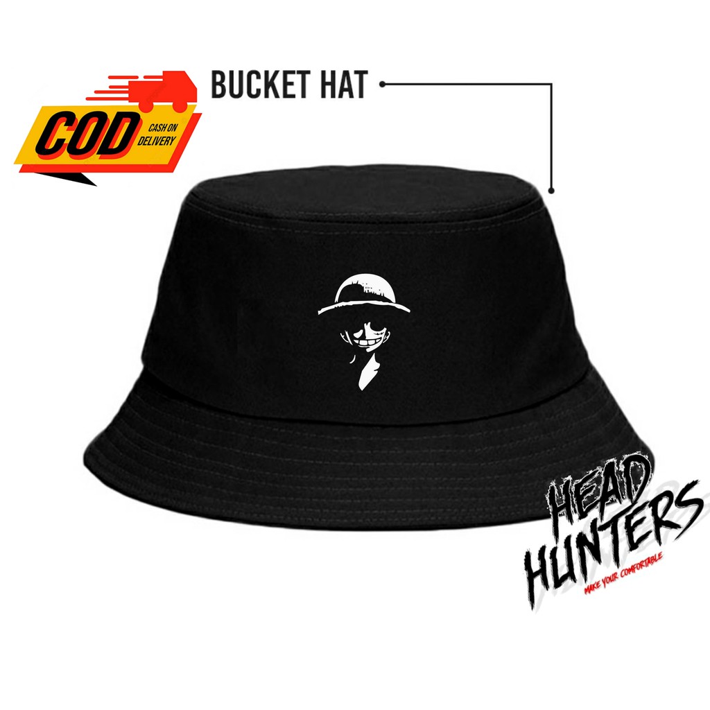Jual Topi Bucket Hat One Piece Mugiwara Luffy Canvas Premium / Topi ...