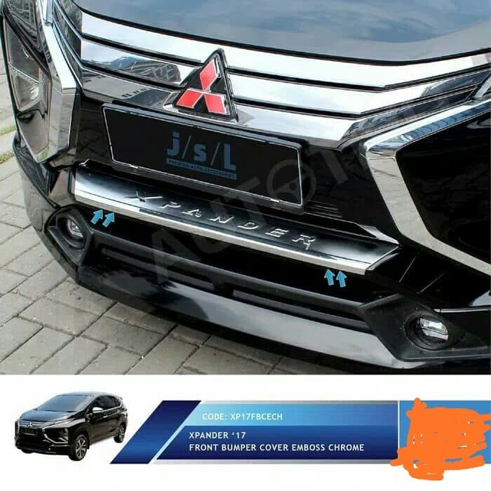 Jual Xpander Cover Bumper Depan Emboss Chrome Front Bumper Cover Chrome ...