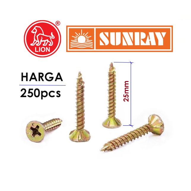 Jual Pengencang-Mur-Baut- 6X1 (250Pcs) Sekrup Grc (Cement Board Screw ...