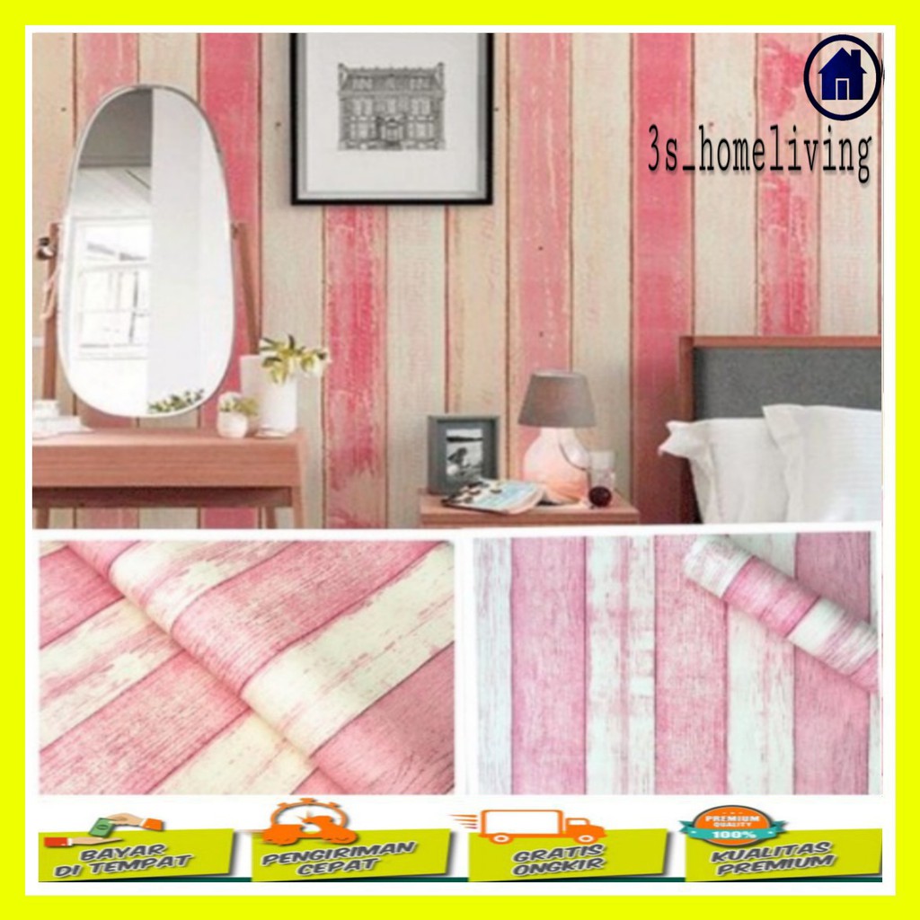 Jual Wallpaper Dinding Kayu Pink Wallpaper Kayu Pink Wallpaper Salur ...