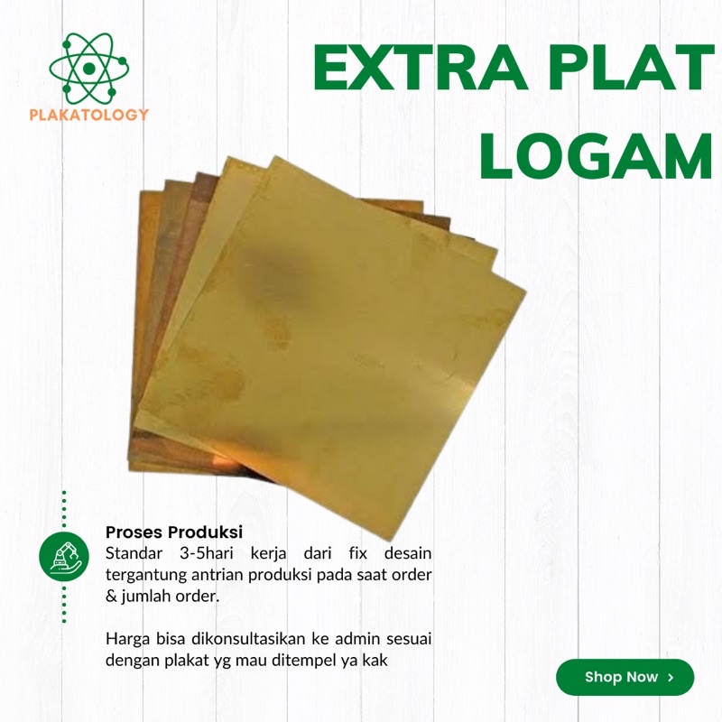 Jual Extra Plat Logam Untuk Plakat | Shopee Indonesia