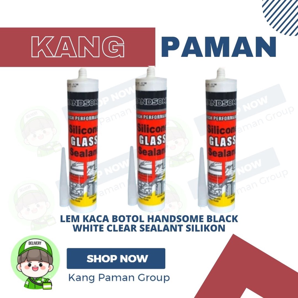 Jual Lem Kaca Botol Handsome Black White Clear Sealant Silikon - Putih | Shopee Indonesia