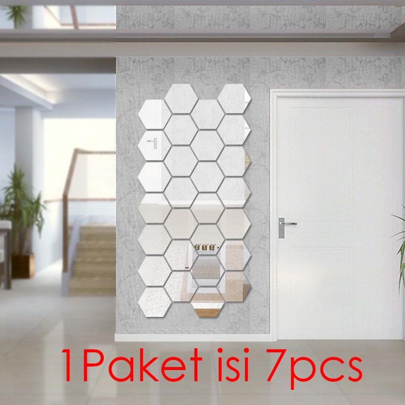 Jual Stiker Kaca Cermin Stiker Dinding Mirror Sticker isi 7 Stiker ...