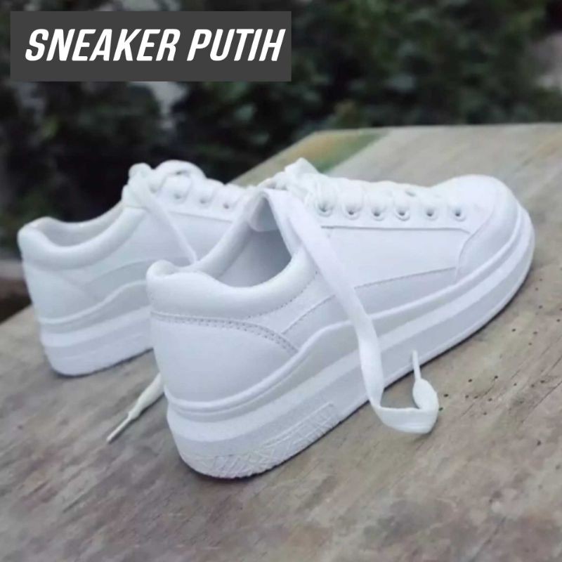 Jual SNEAKER WANITA SEPATU JM PUTIH POLOS | Shopee Indonesia
