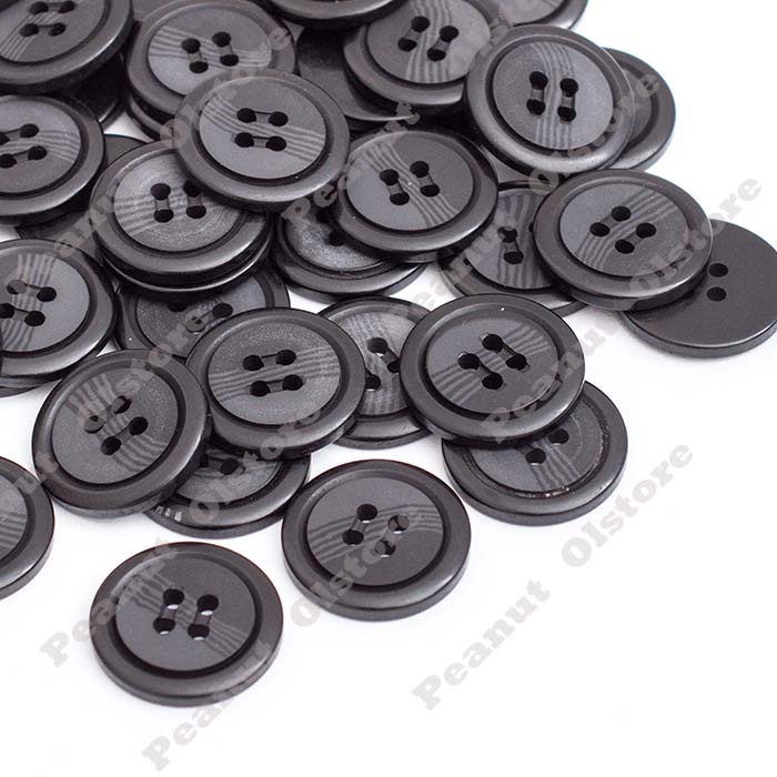 Jual ( Harga per biji ) Kancing baju hitam border 2 cm | Shopee Indonesia