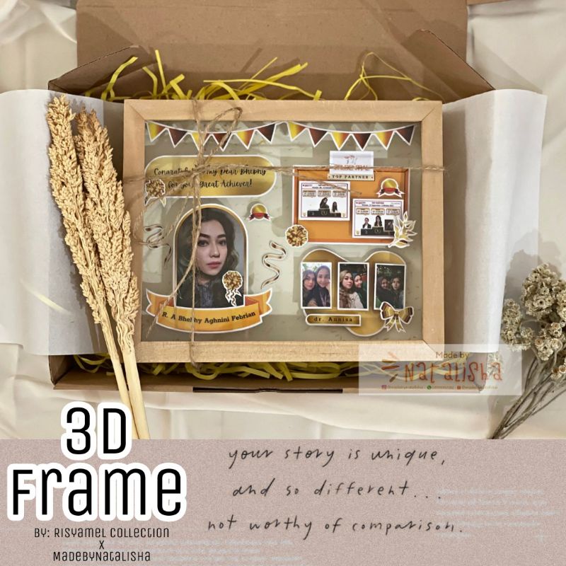 Jual [KADO/HADIAH Ultah/Sekolah/Kantor] Risyamel.co Pop Up Frame / 3D ...