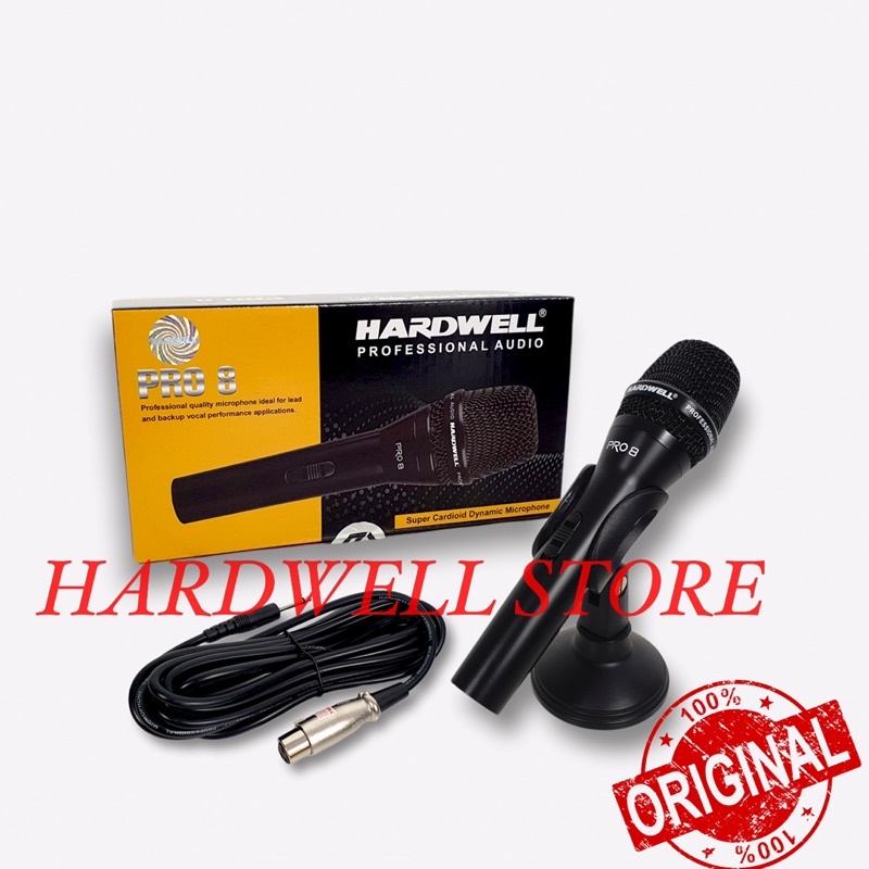 Jual Mic Kabel Hardwell PRO 8 Microphone Kabel Hardwell PRO8 Original ...
