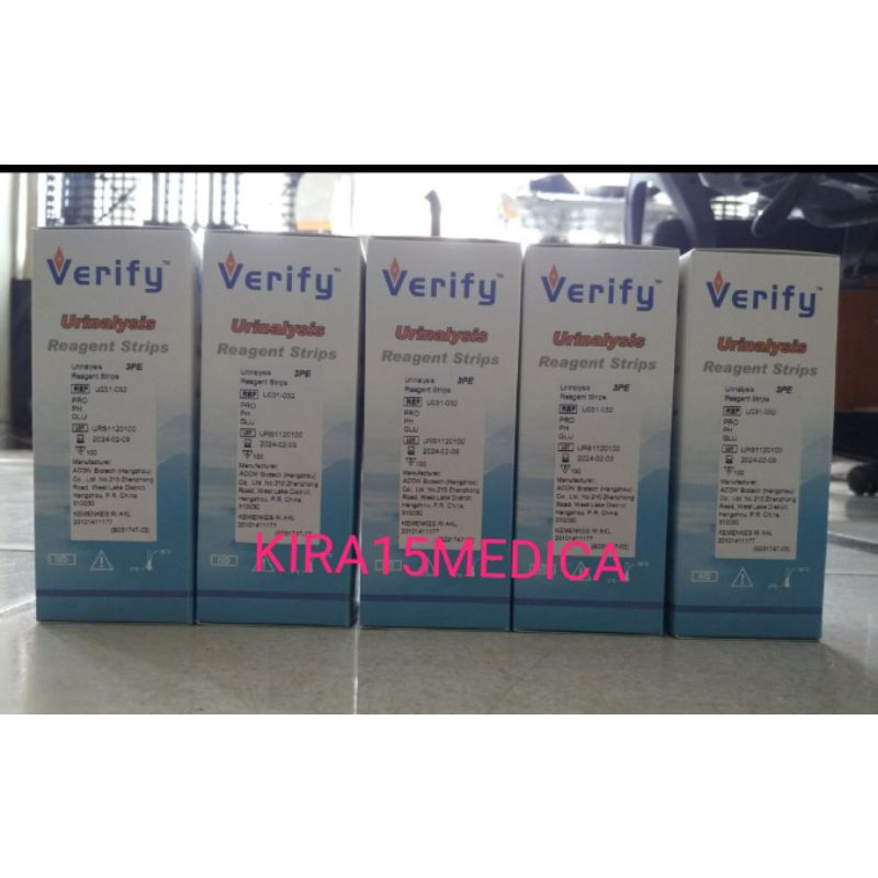 Jual Verify Urine Protein Test 3 parameter Urinalysis Reagent Strips ...