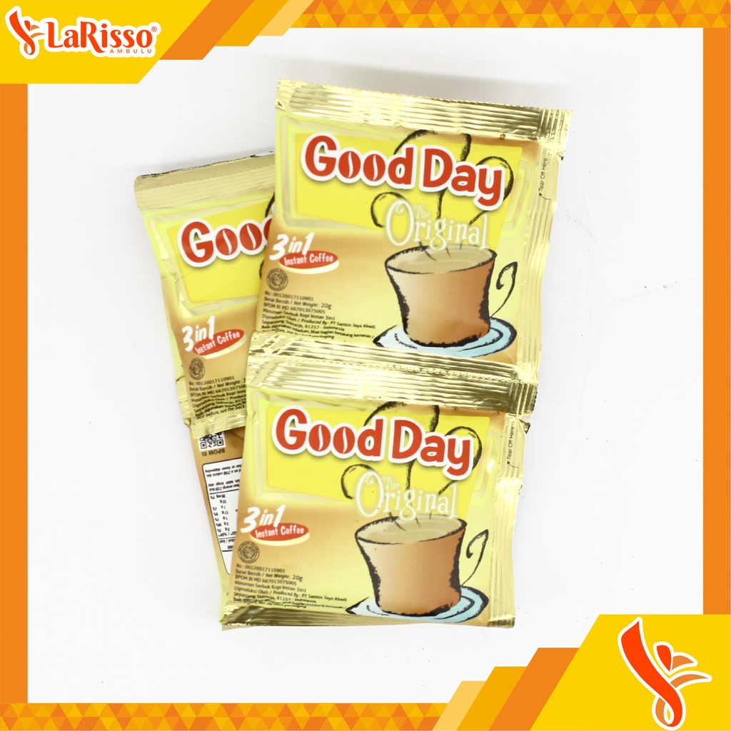 Jual GOOD DAY 3IN1 INSTANT COFFEE 10X20GR SACHET ALL VARIAN | Shopee ...