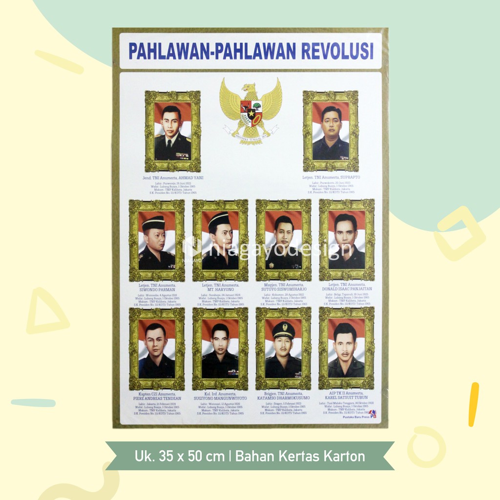 Jual Poster Edukasi Anak / Poster Anak Lembaran : Pahlawan Nasional ...
