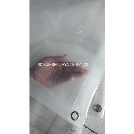 Jual terpal plastik UV bening transparan ukuran 3x3 meter 200 micron ...