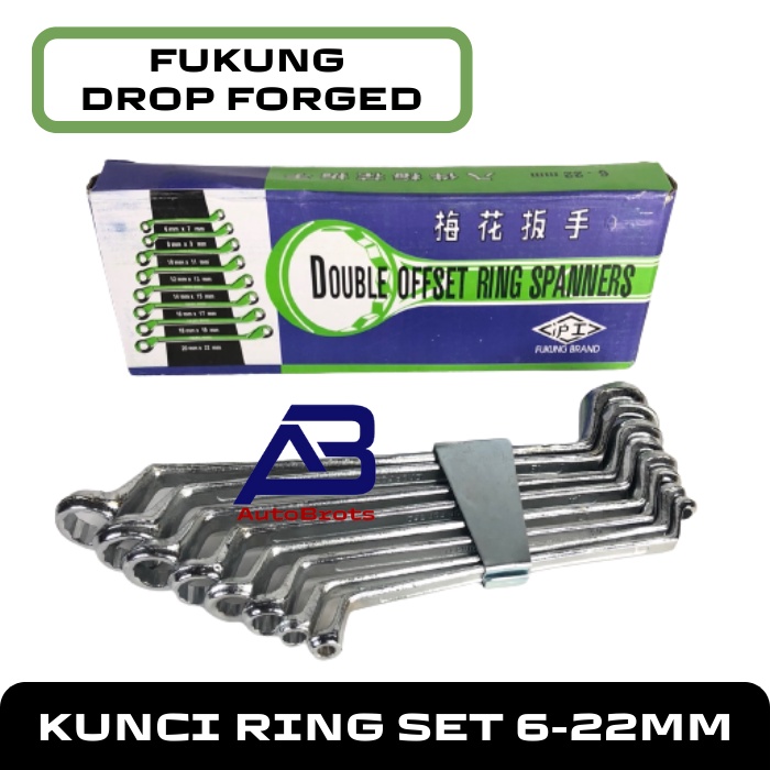 Jual FUKUNG KW Kunci Ring SET 6-22mm 8PCS / Double Box End DROP FORGED ...