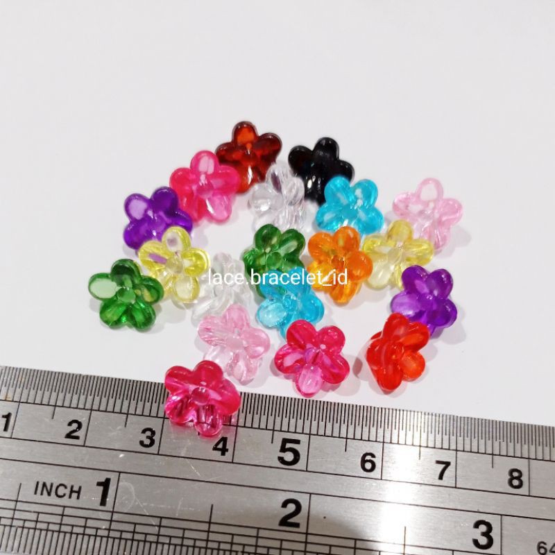 Jual Mute / Manik Manik Bunga Warna Bening Kecil (Ukuran 1cm) | Shopee ...
