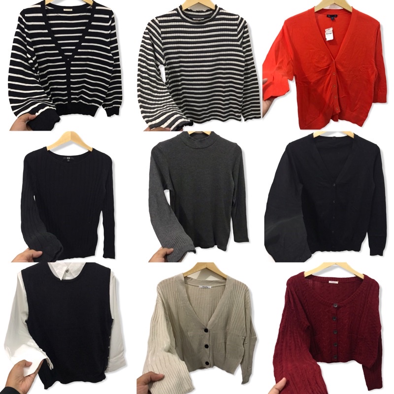Jual KNITWEAR / CARDIGAN / VEST PART 3 (BACA DESKRIPSI) | Shopee Indonesia