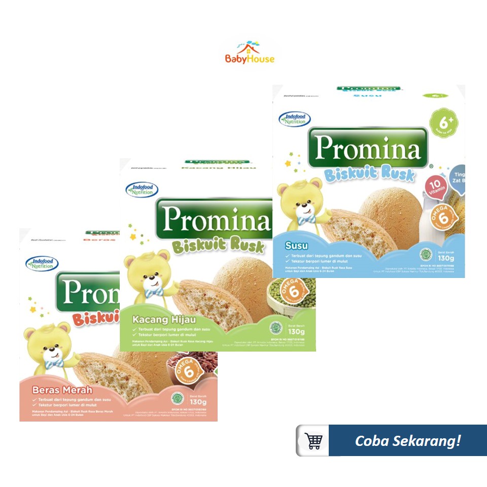 Jual Promina Bayi Biskuit Rusk 130 Gram | Shopee Indonesia