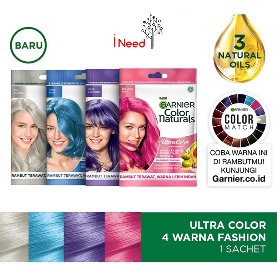 Jual (INEED) NEW Garnier Color Naturals Ultra Color 30gr ASH BLONDE ...