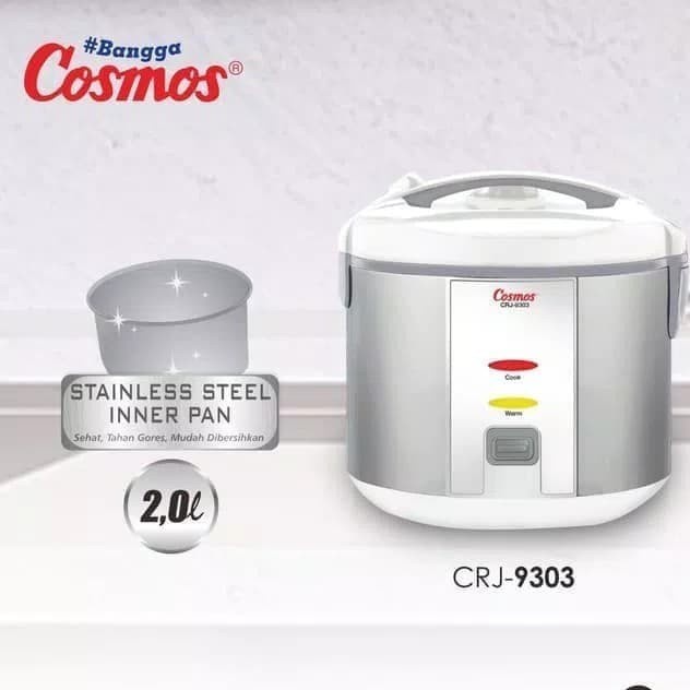 Jual Cosmos CRJ9303 – Magic Com 2 Liter Stainless Steel Rice Cooker ...