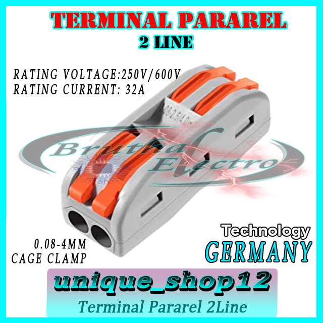 Jual Terminal Pararel 2 Line Konektor Block Sambungan Kabel | Shopee ...
