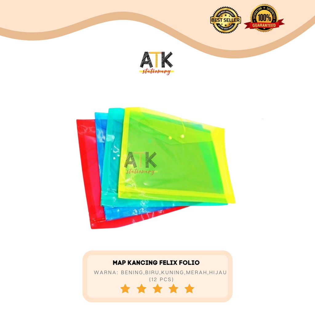 Jual Map Plastik Kancing Jenia Folio Murah 1 Lusin ( 12 Pcs) atk | Shopee Indonesia
