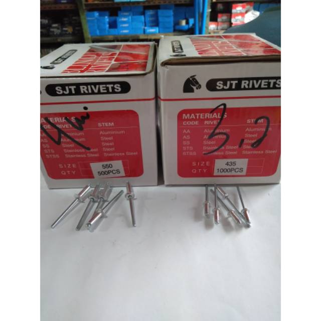 Jual PAKU TEMBAK / PAKU RIVET / BLIND RIVETS SJT 550(4 MM) & 435(3.2MM ...