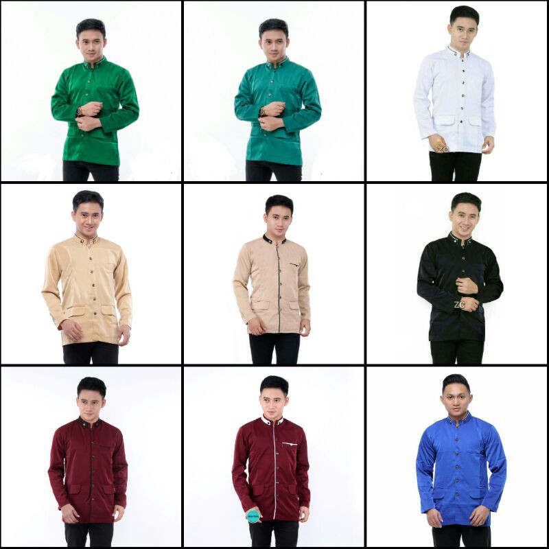 Jual Jas Koko JASKO POLOS Murah Warna Hijau Putih Krem Hitam Merah ...