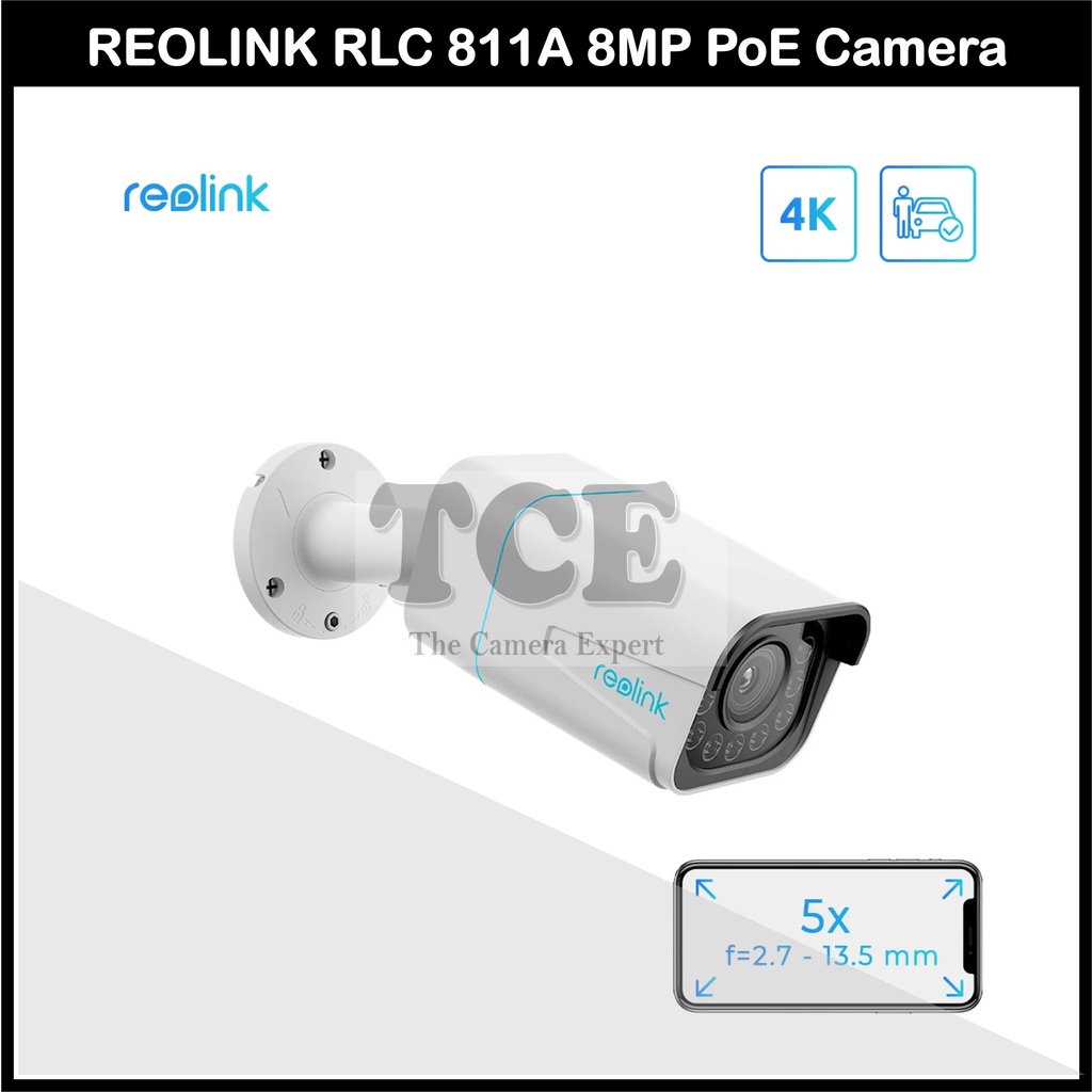 Jual Reolink RLC 811A 8MP 4K PoE IP Camera 5x Optical Zoom Color Night ...
