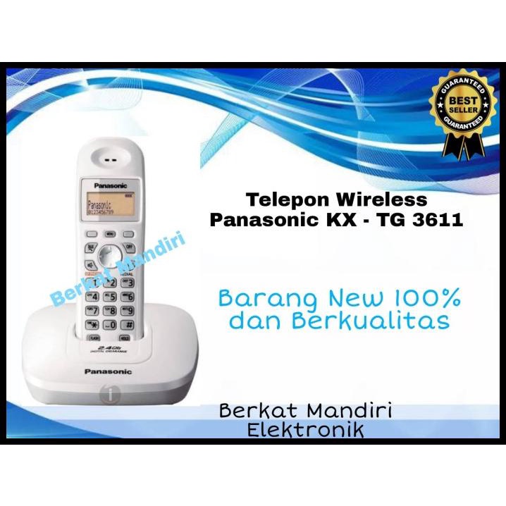 Jual Panasonic Kx-Tg3611 Telepon Wireless ( Putih ) | Shopee Indonesia