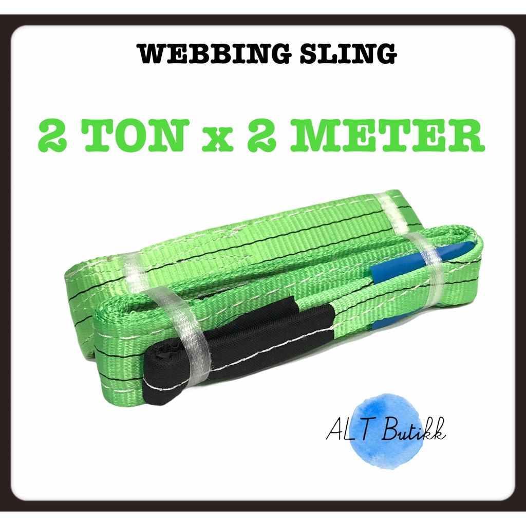 Jual WEBBING SLING 2 TON X 2 METER | TALI ANGKAT | WEBING BELT 2T x 2M ...